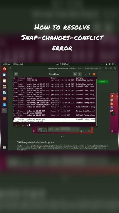 Solve Snap-change-conflict errors:Quick and easy way 2023|தமிழில் #linux #commandline # ...