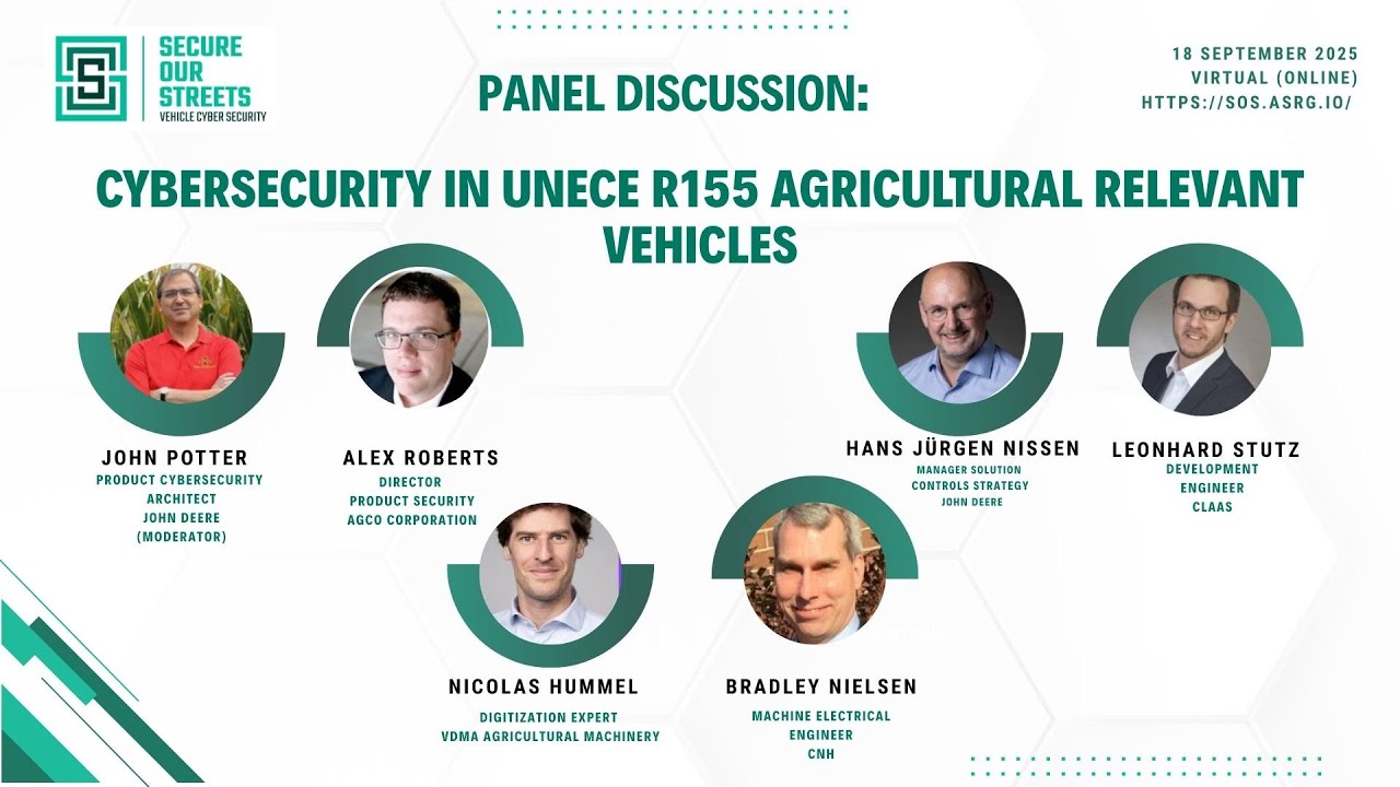 PANEL DISCUSSION | Cybersecurity in UNECE R155 Agricultural relevant ...