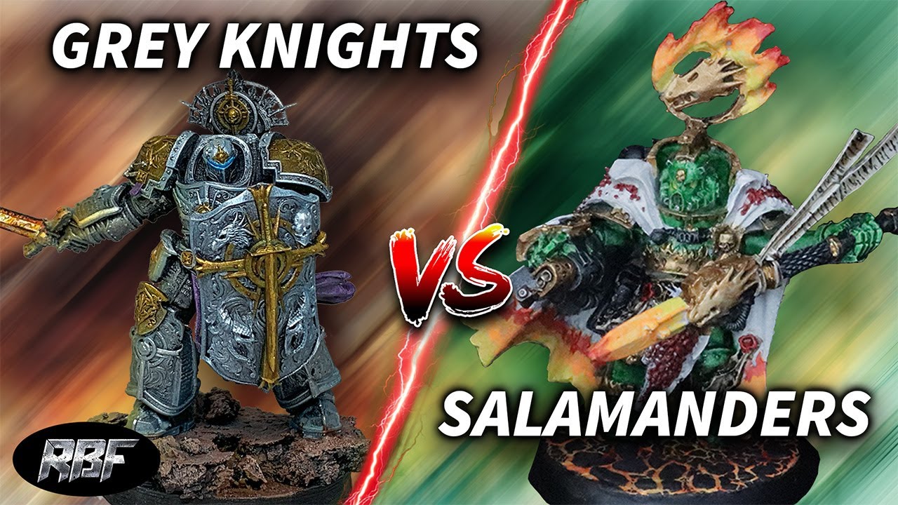 Grey Knights vs Salamanders RBF55 #warhammer #battlereport - YouTube