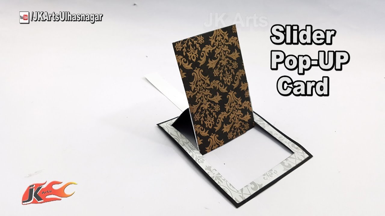DIY Pop Up Slider Card for Scrapbook | JK Arts 1255 - YouTube