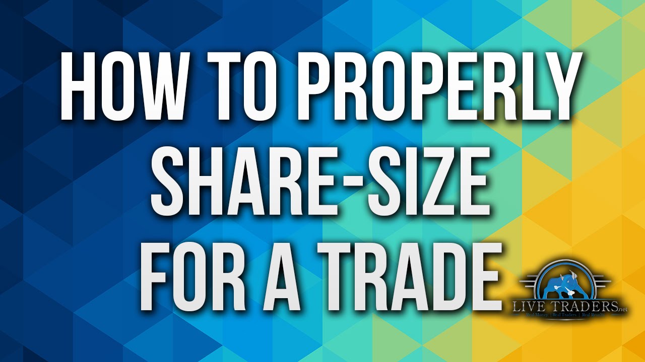 How to Properly Share-size for a Trade - YouTube