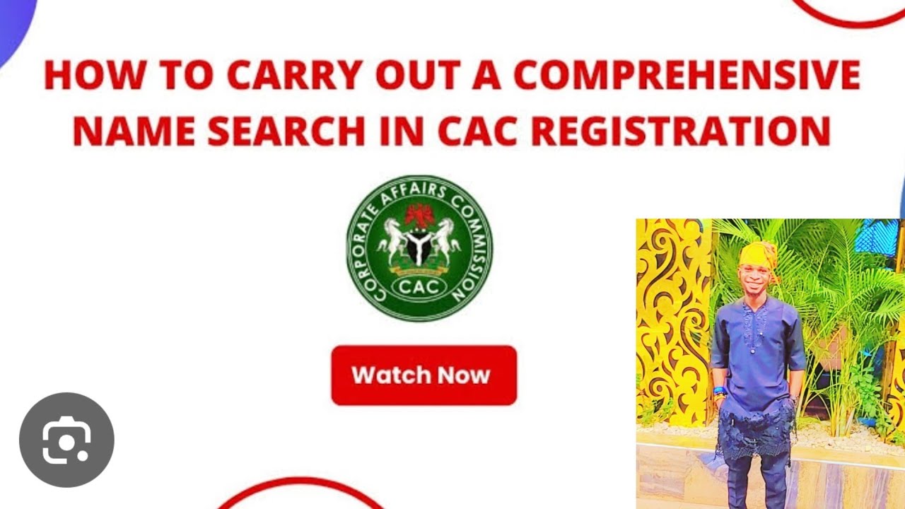 HOW TO DO A NAME SEARCH ON CAC PORTAL - YouTube