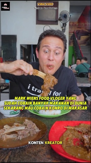 Mark wiens food vloger terkenal cobain konro di Makasar #reaksibule #viralvideo #shortvideo ...