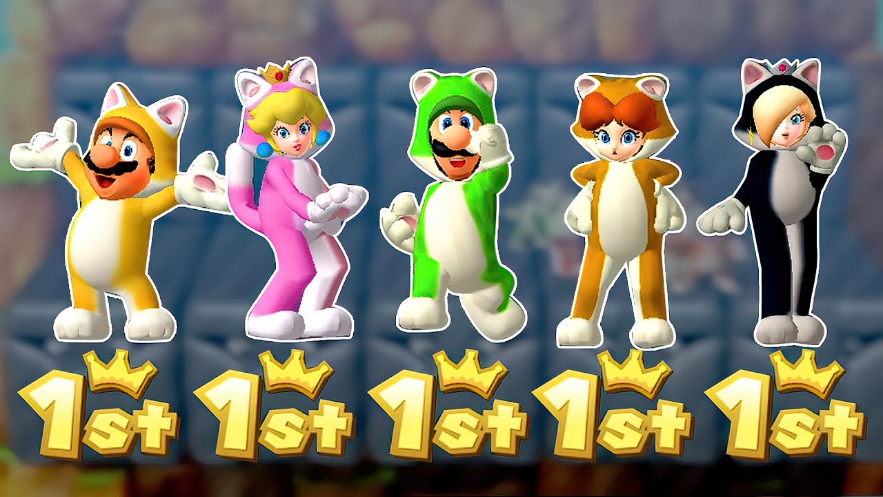 Mario Party 10 - All Character Cat Outfit (Hardest Difficulty) - YouTube