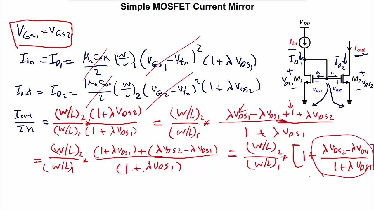 mosfet current mirror part 1 | هندسة الزقازيق - YouTube