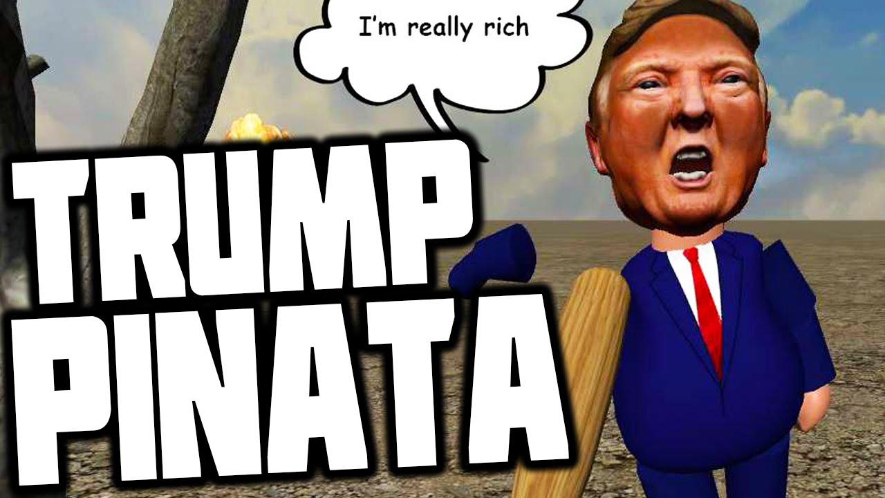 Trump Pinata - BEATING TRUMP WITH A BASEBALL BAT (HTC Vive Virtual ...