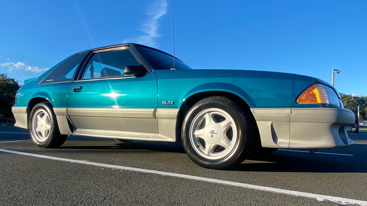1993 mustang gt reef blue collector car “DRIVE BY SOUND” - YouTube
