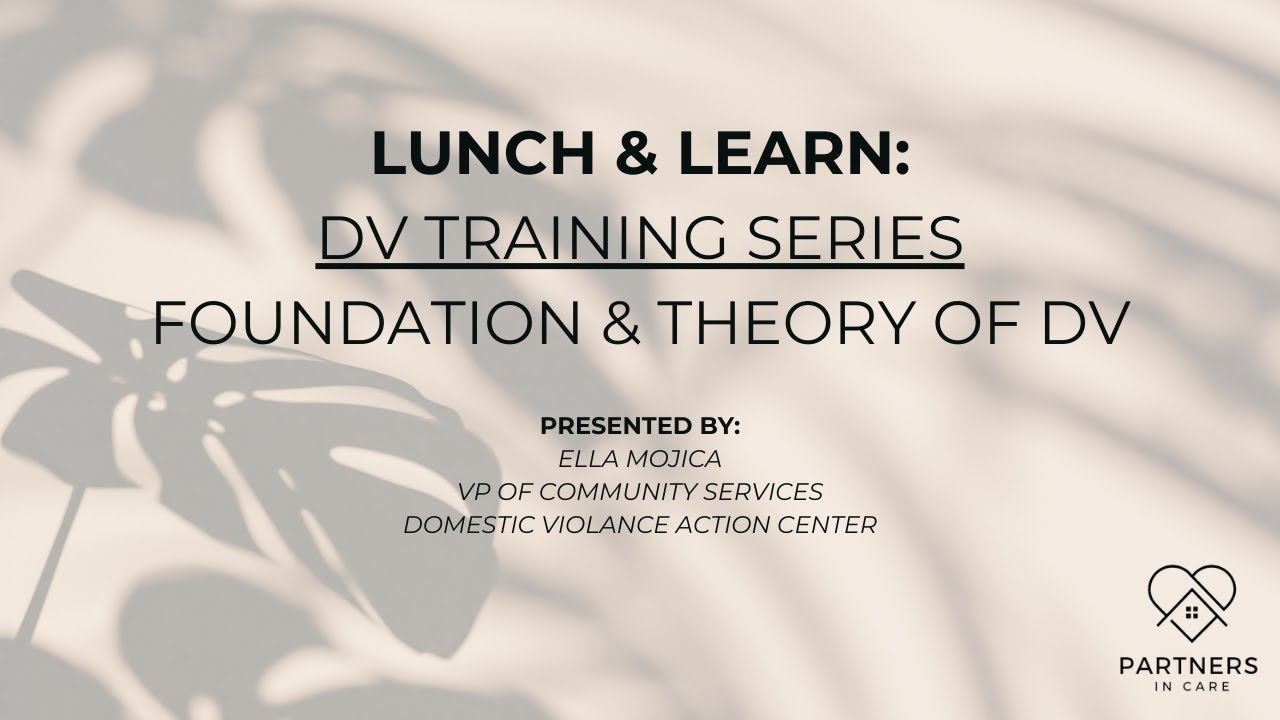 Lunch & Learn: DV Training Series - Foundation and Theory of Domestic ...