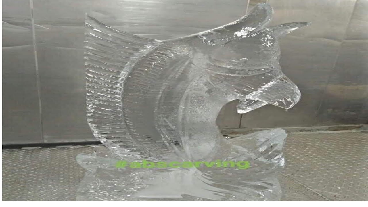 Ice Carving-Sword Fish - YouTube