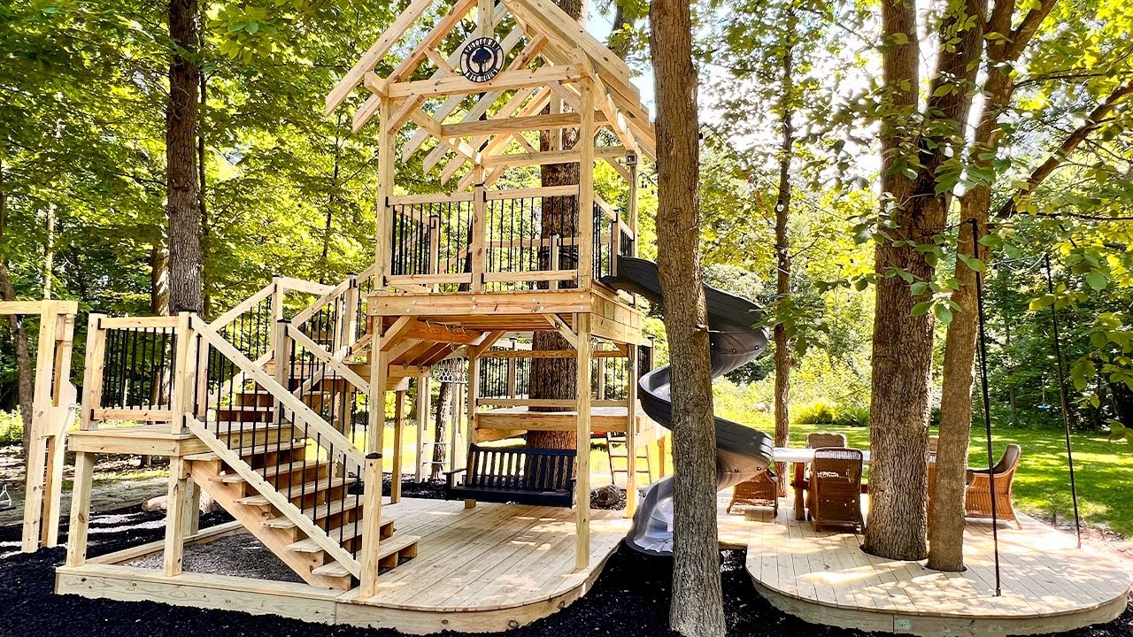 Epic Tree House Construction Time Lapse - YouTube