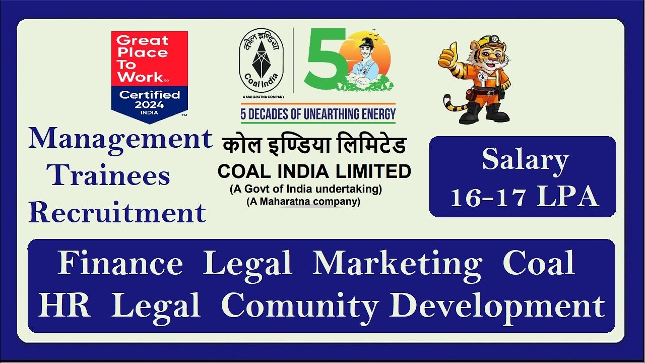 Coal India Ltd Management Trainee Notification Out! - YouTube