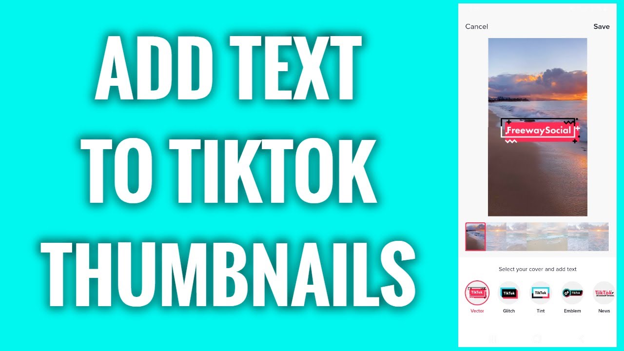 How To Add Text To TikTok Thumbnails - YouTube
