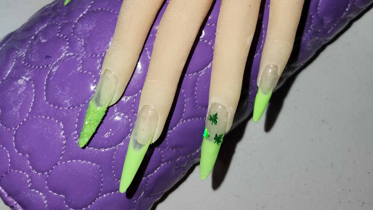 420 nails using dip powder ️ - YouTube