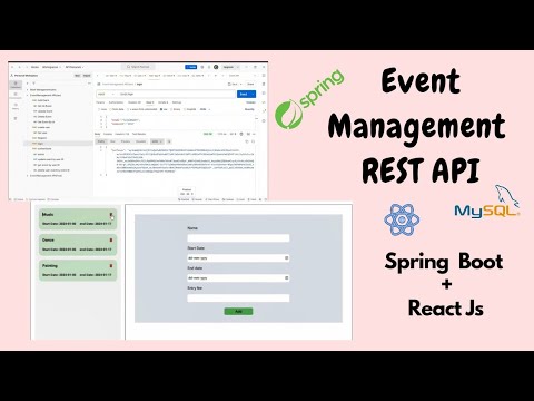 Spring boot REST API | Event Management | React Js | part-1 - YouTube