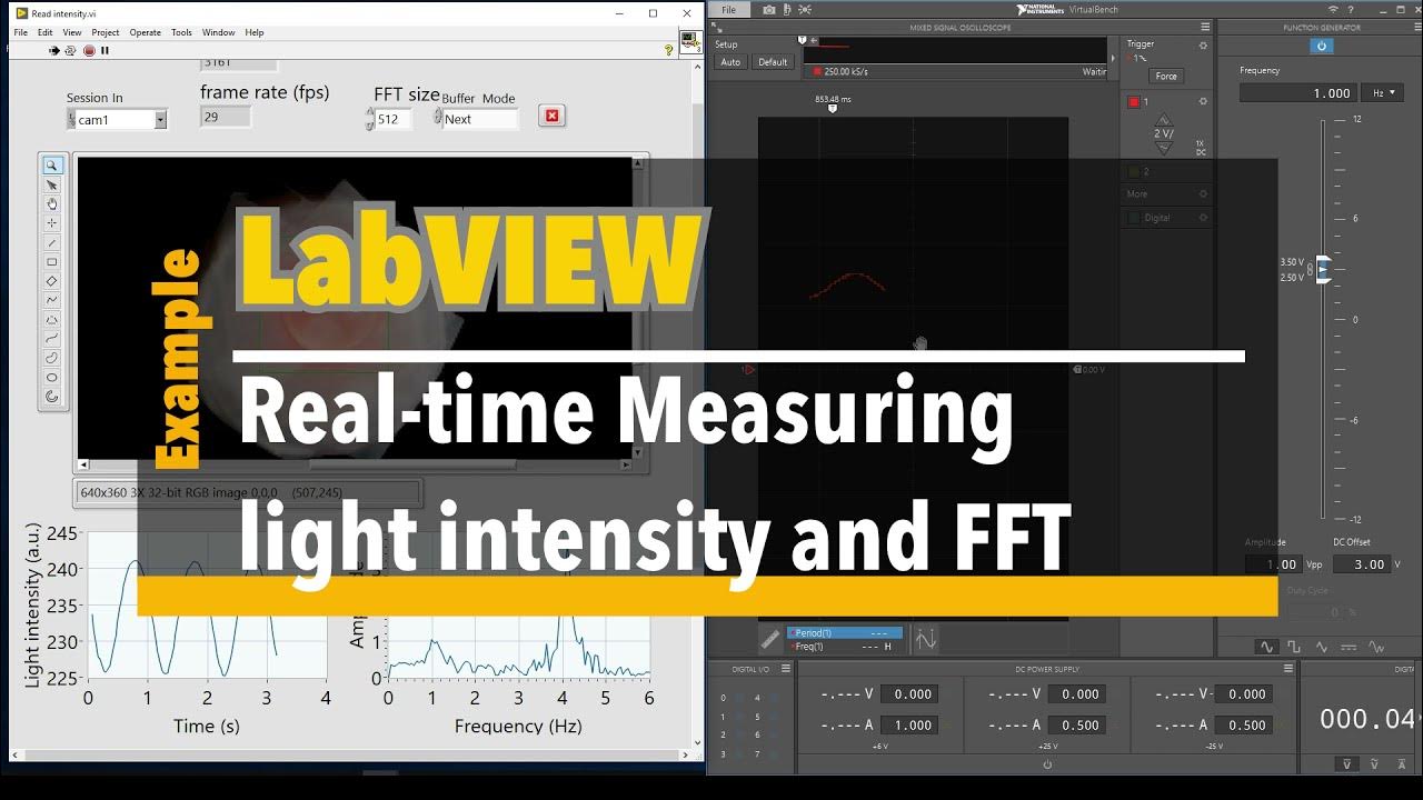 LabVIEW #EP21 Real time measuring light intensity and FFT - YouTube