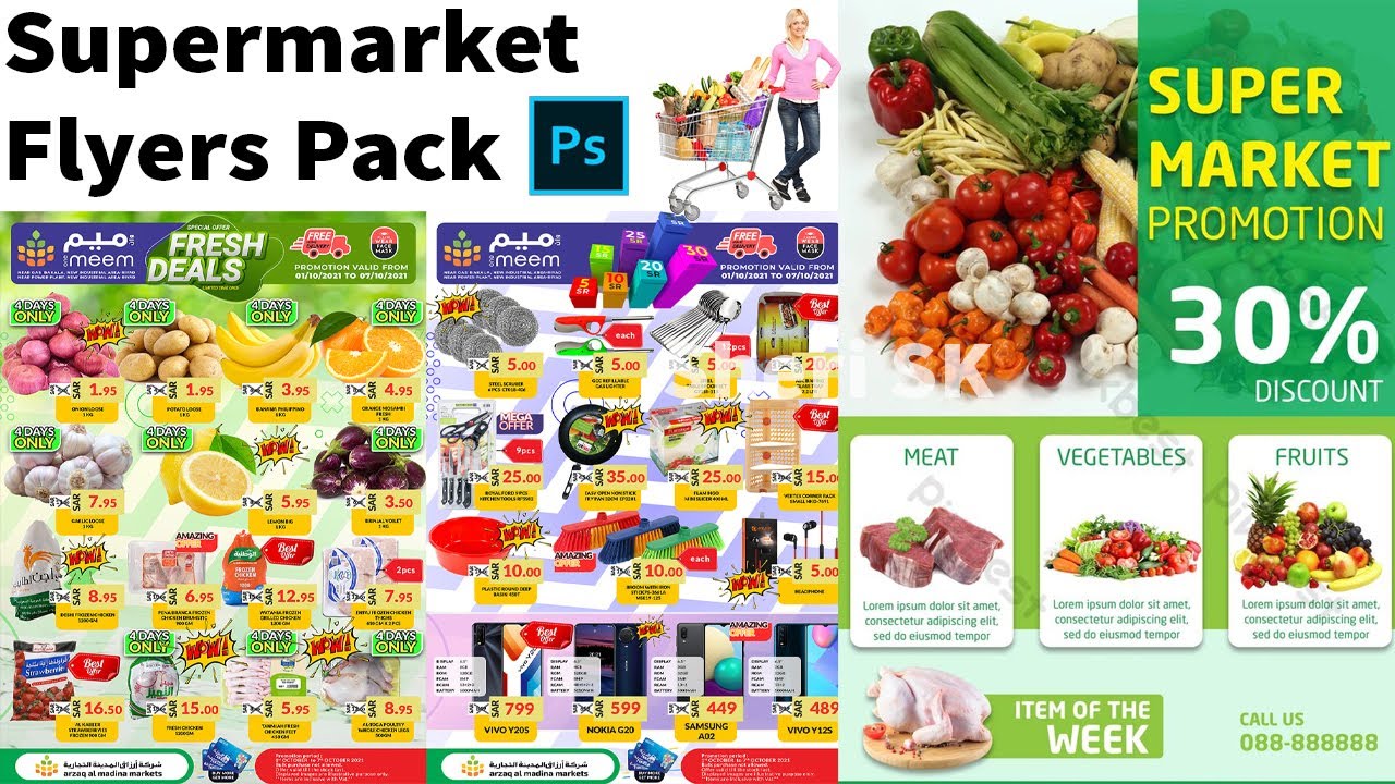 Supermarket Flyers Pack Download In PSD Files |Sheri Sk| |Products ...