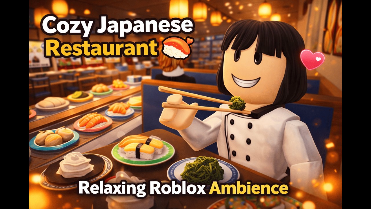 Cozy Japanese Restaurant 🍣 | Chill Vibes & Relaxing Music in Roblox ...