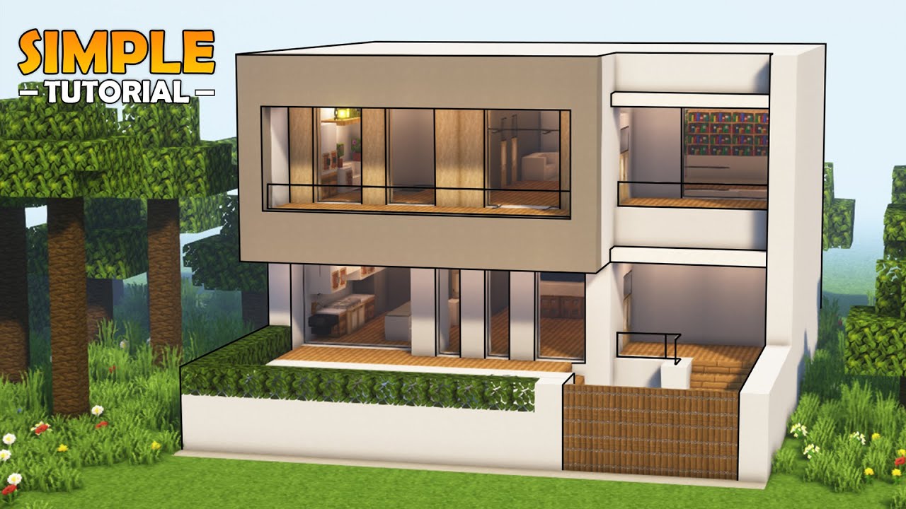 Minecraft - Cara Membuat Interior Rumah Modern (Simple) - YouTube