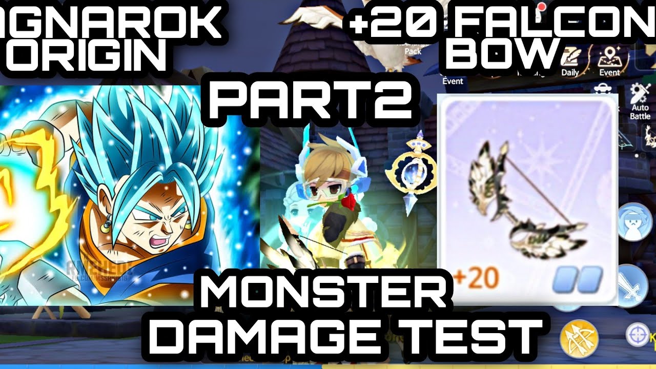 RAGNAROK ORIGIN - +20FALCON BOW 714K DOUBLESTRAFE [MONSTER DAMAGE TEST ...