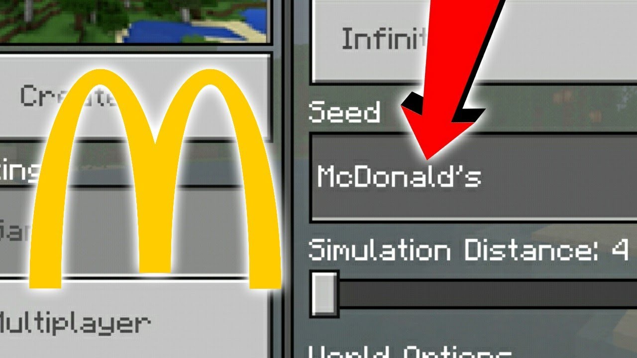 McDonalds In Minecraft! (Minecraft PE McDonalds Seed) - YouTube