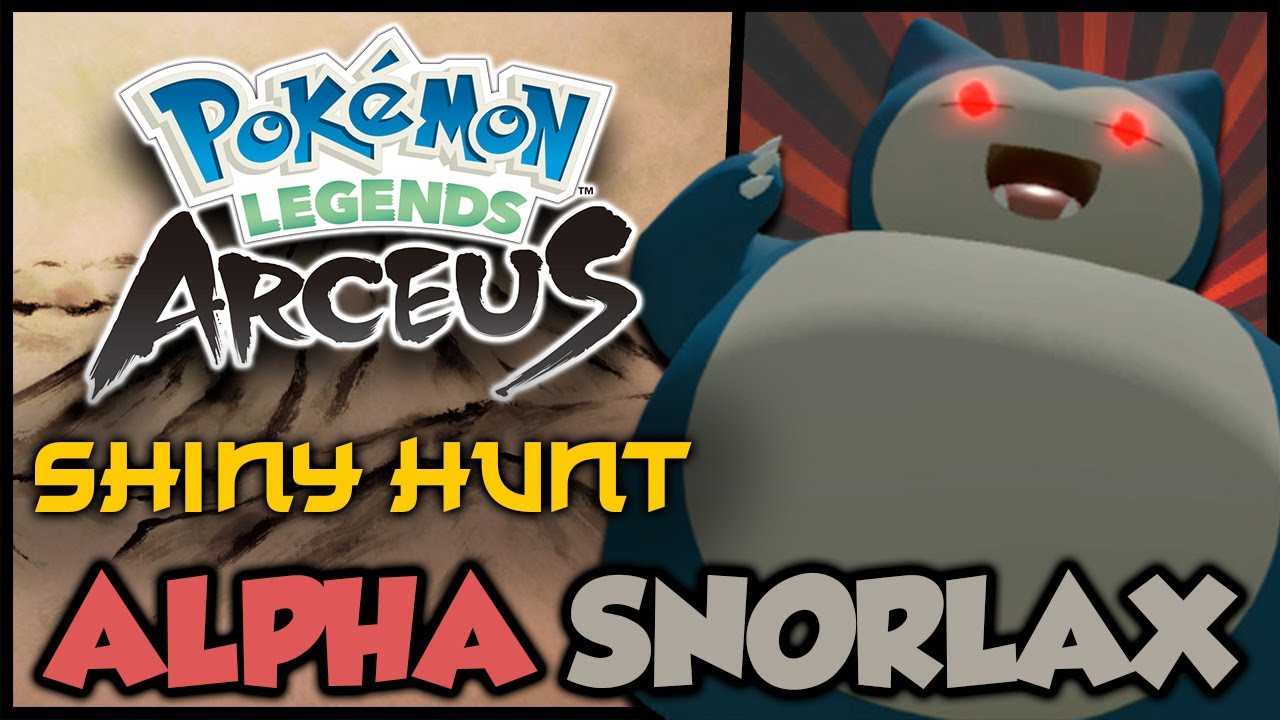 ALPHA SNORLAX Shiny Hunt (WITH THE SHINY CHARM) - Pokemon Legends ...