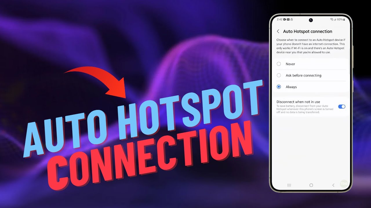 How to Enable/Disable Auto Hotspot Connection on Galaxy S24 - YouTube