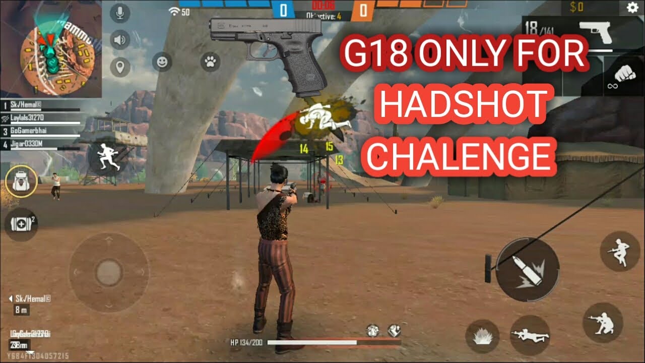 GARENA FREE FIRE G18 HADSHOT CHALENGE CLASSIC SQUAD - YouTube