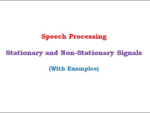 Stationary Signal and Non Stationary Signal - YouTube