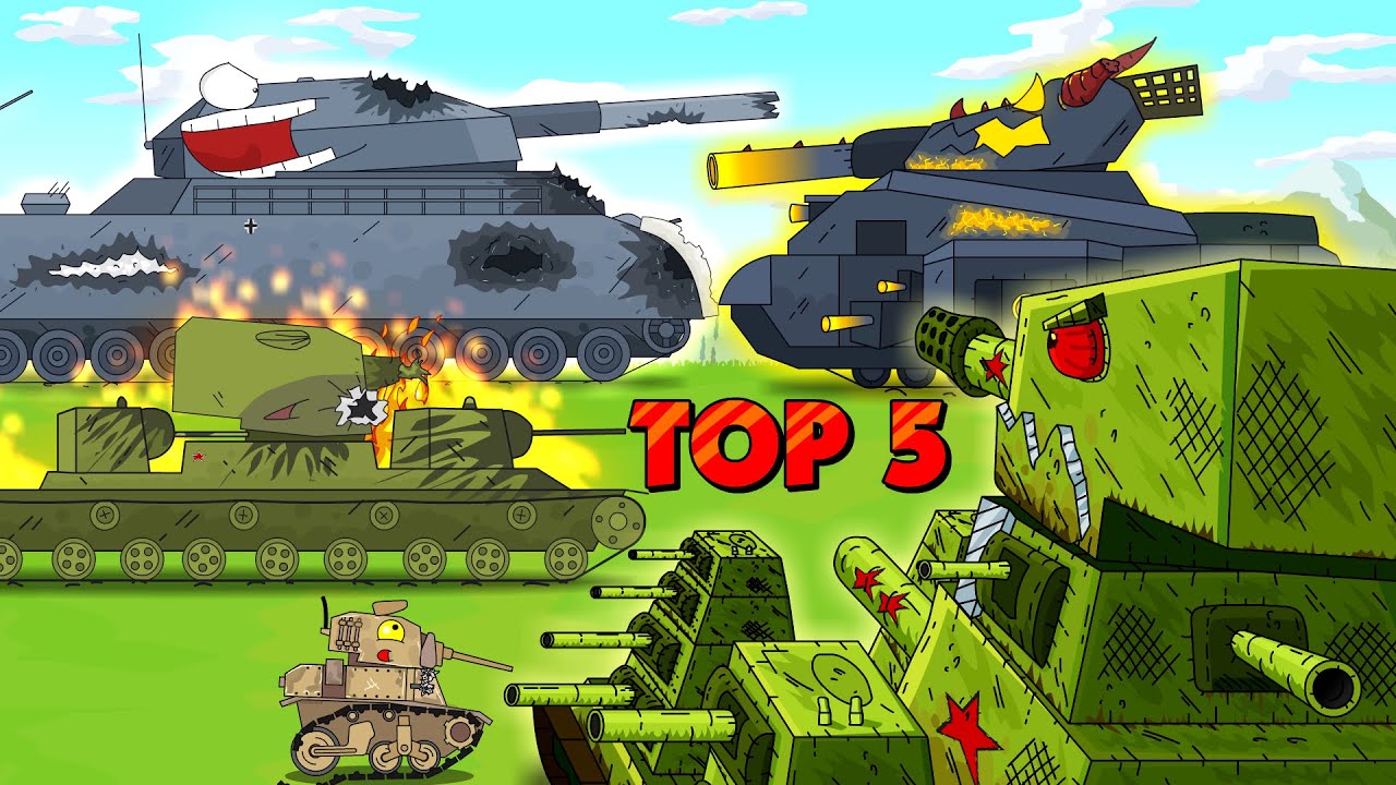 TOP 5 EPISODES - Cartoons about tanks - YouTube