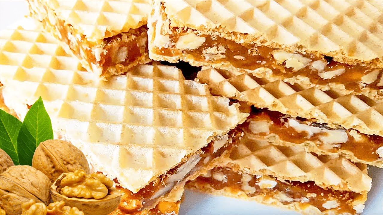 EASY Walnut Caramel Wafer Recipe (HOW to Make Caramel Wafer without ...