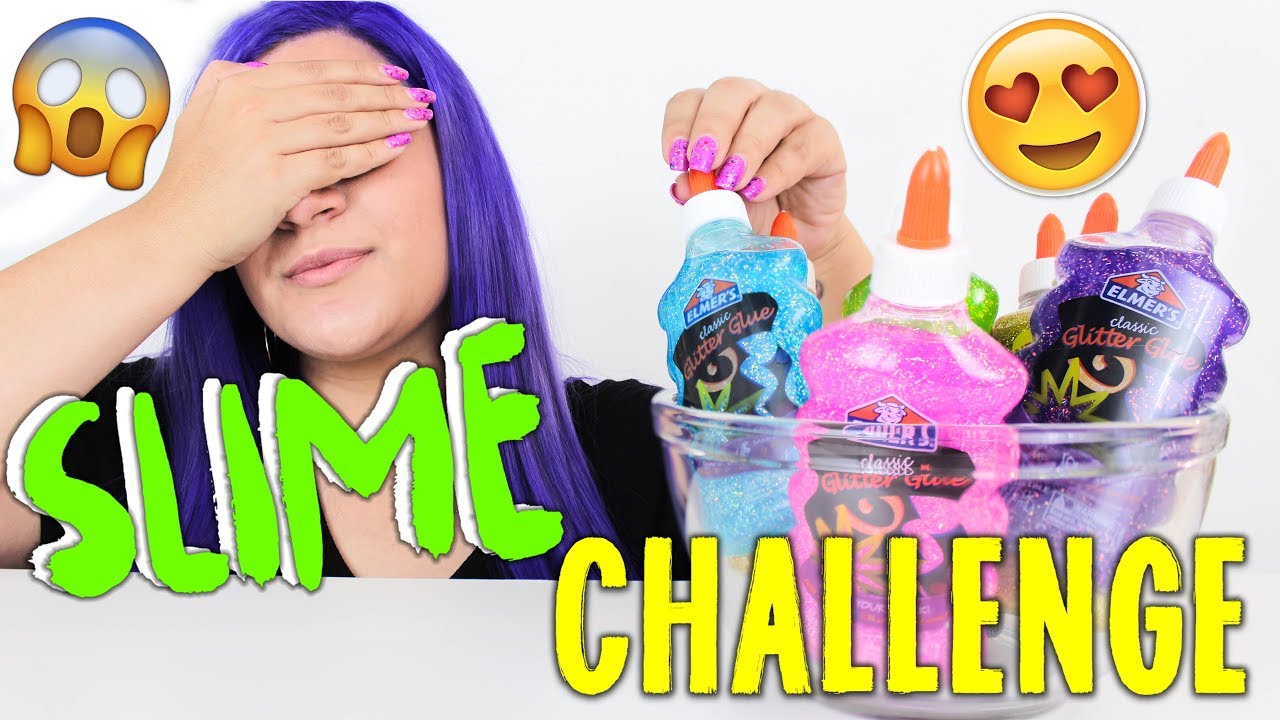 3 COLORS OF GLUE SLIME CHALLENGE!!! - YouTube