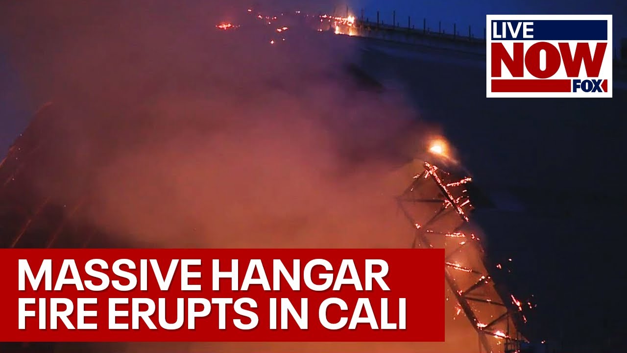 Breaking: Massive hangar fire erupts at Tustin, California airbase ...