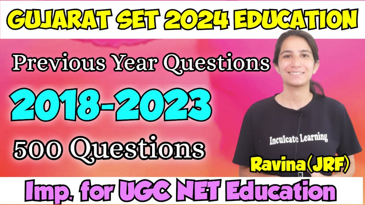 500 Questions GSET Education 2018-2023 Previous Years Question Papers ...