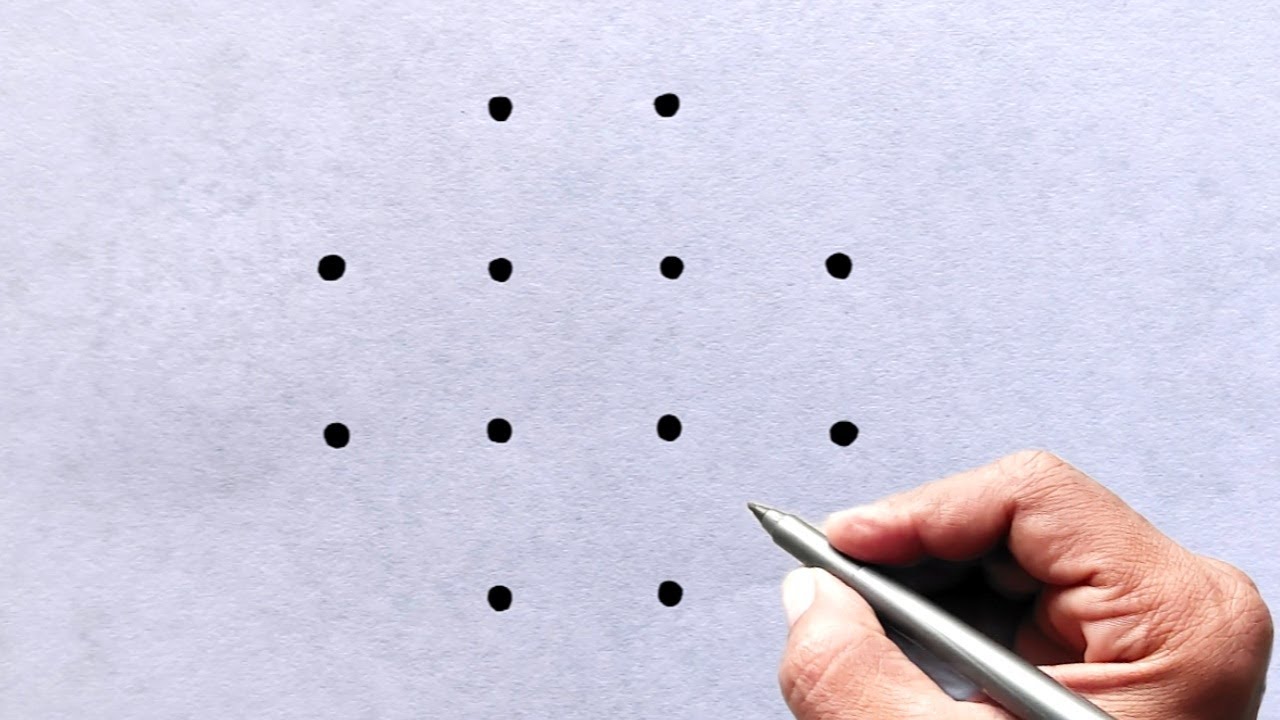 Beautiful Easy 4×2 Dots drawing | Drawing with dots | Artist Drawing ...