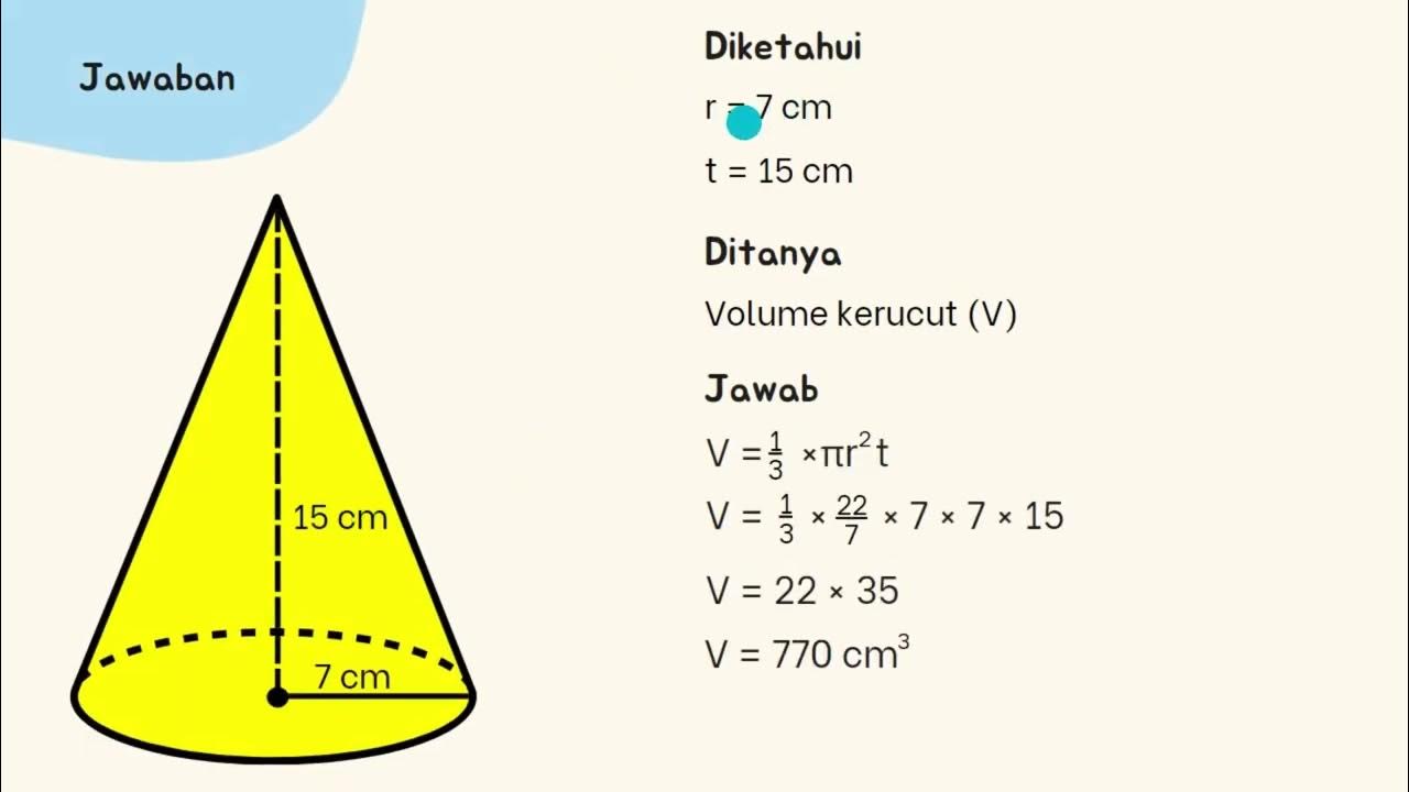 Cara Menghitung Volume Kerucut - YouTube