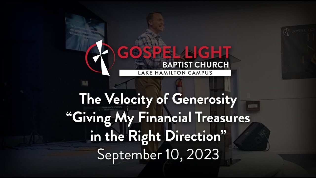 The Velocity of Generosity “Giving My Financial Treasures in the Right ...