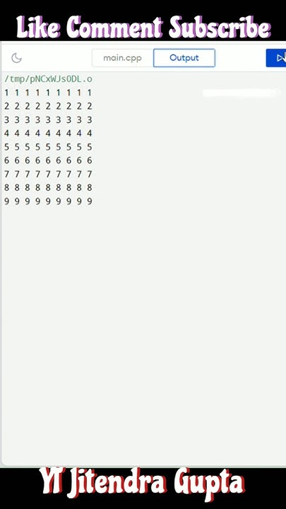 Number Pattern Printing In C C For Loop Concept Shorts Shortvideo Viral Trending Cpp