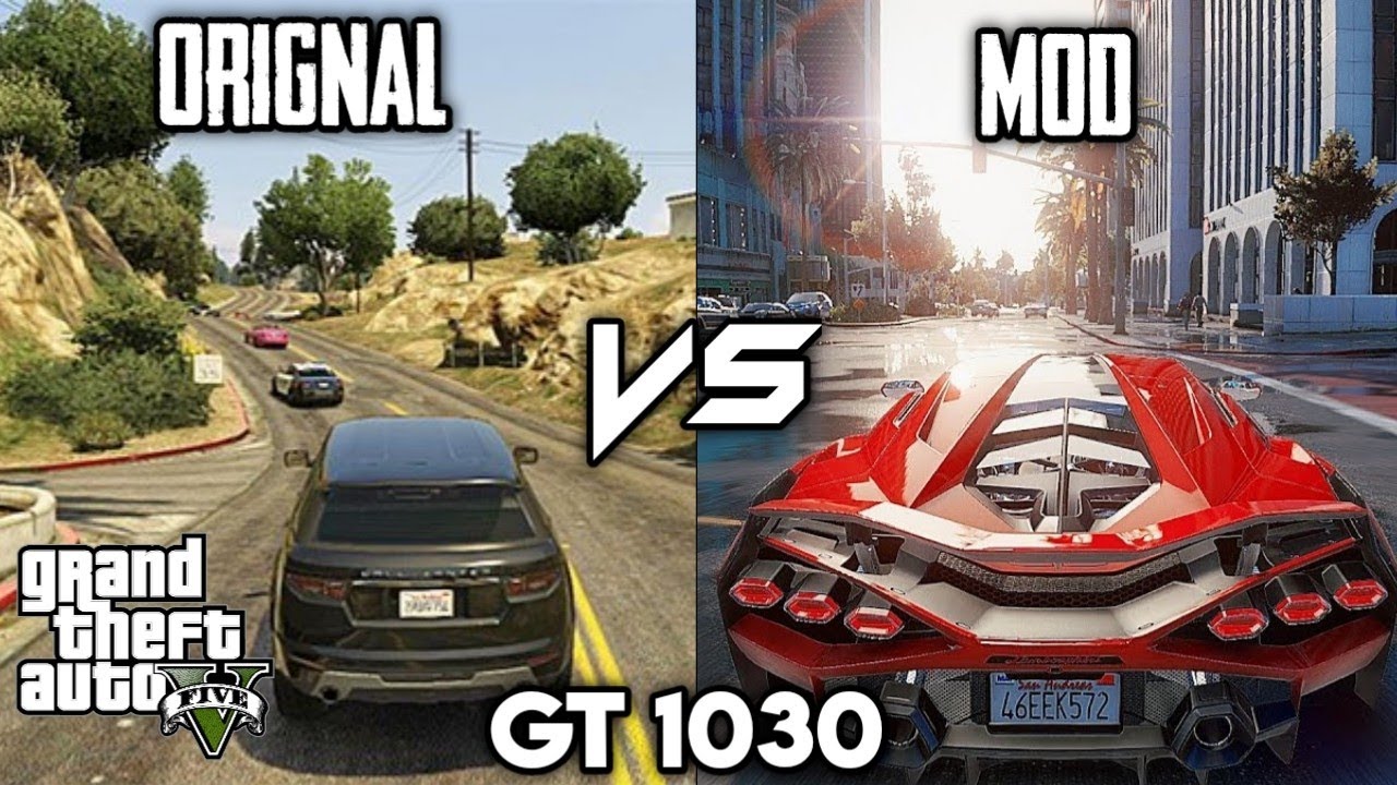 GT 1030 GTA 5 MVGA Mod - YouTube