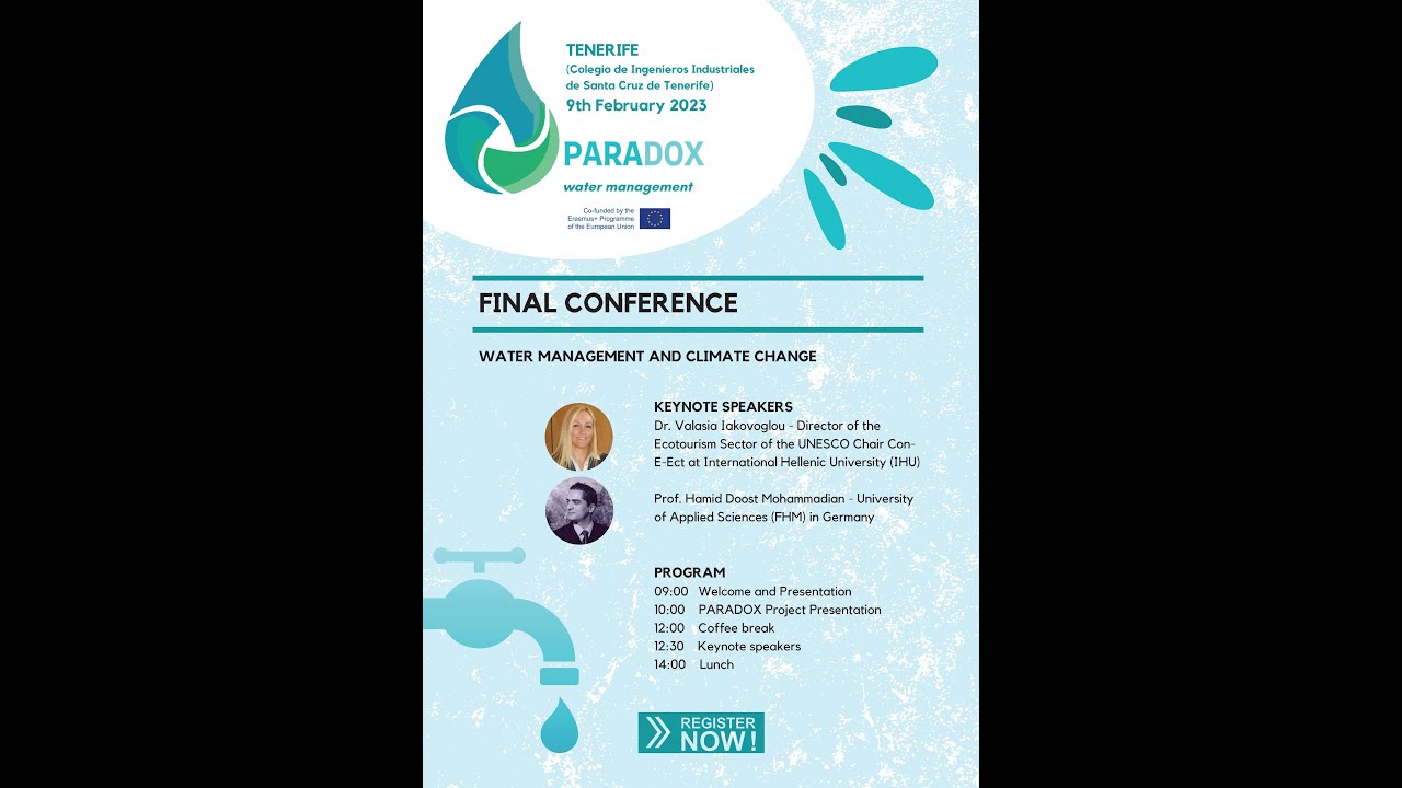 Tech. innovation for water management, 5th wave theory, PARADOX project ...