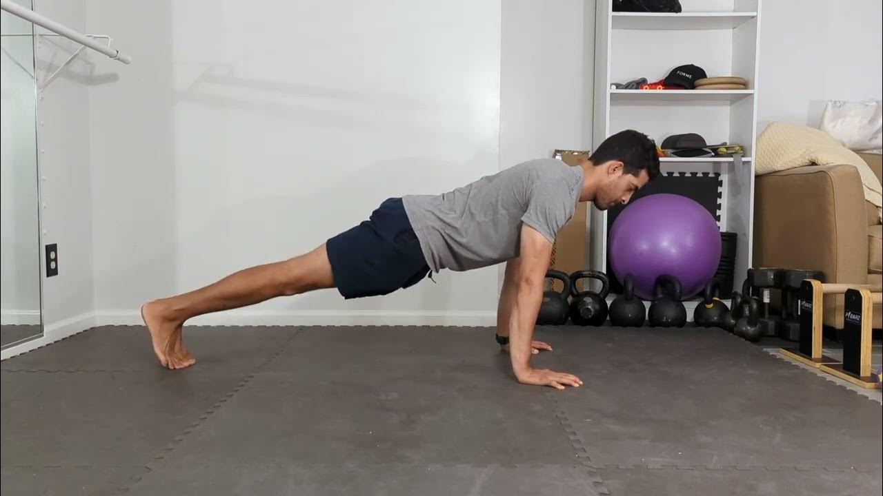 Plank Lower To Kneeling Push up - YouTube