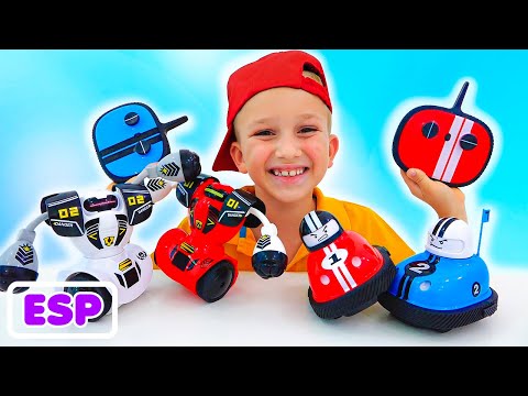 Vlad y Niki juegan con RC Toy Cars & Robots