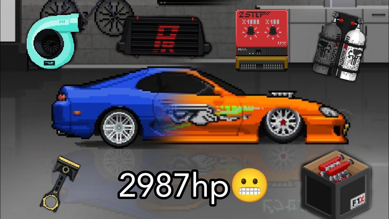 building pual walker supra in pixel car racer | pixel car racer # ...