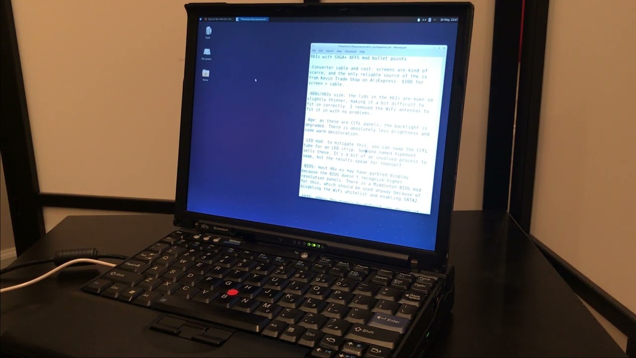 ThinkPad X61 part 2 - Getting an SXGA+ screen, more info - YouTube
