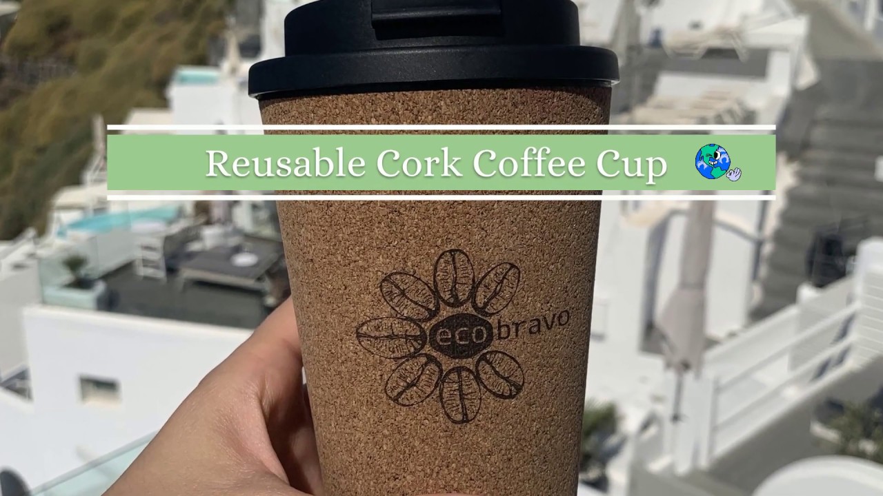 Reusable Coffee Cork Cup | Eco Bravo - YouTube