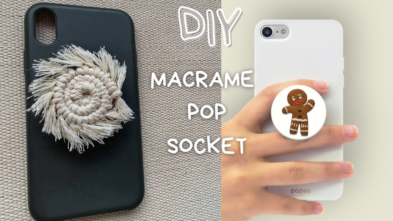 DIY MACRAME POP SOCKET - YouTube