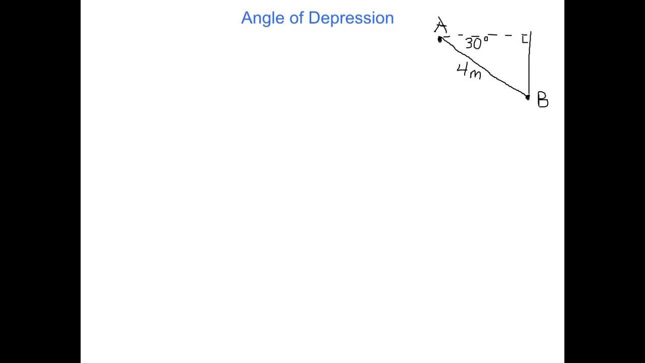 Angle of Depression (Trigonometry) - YouTube