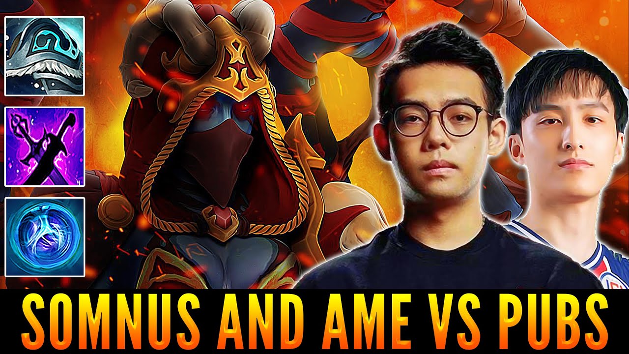SOMNUS With Mid Lane Queen Of Pain And AME Phantom Lancer Carry vs Pubs ...