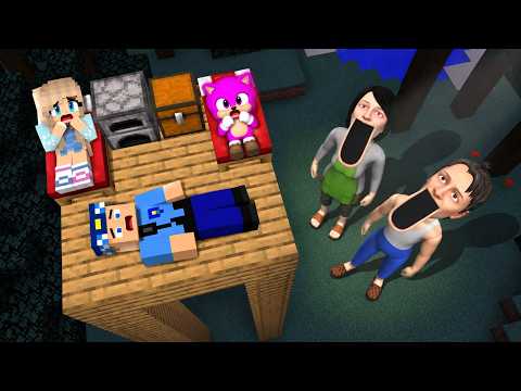 KÖTÜ EBEVEYNLERLE ORMANDA 99 GECE! -Minecraft