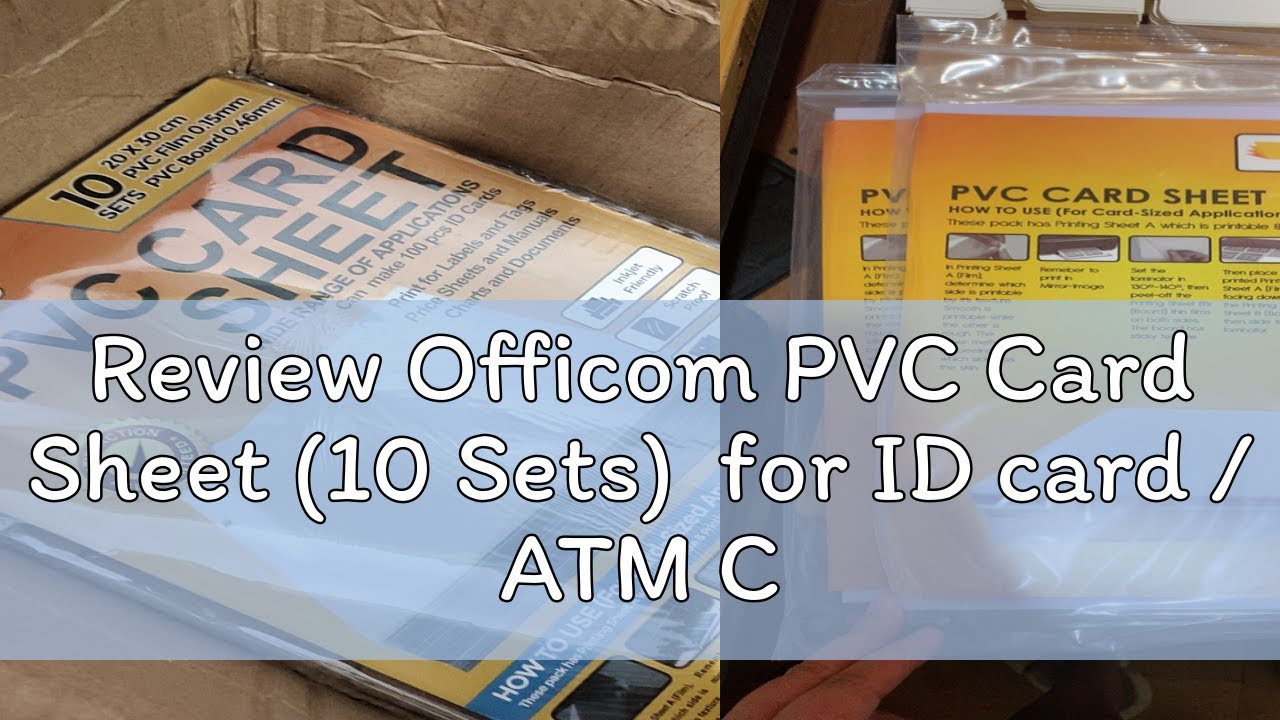 Review Officom PVC Card Sheet (10 Sets) for ID card / ATM Card ...