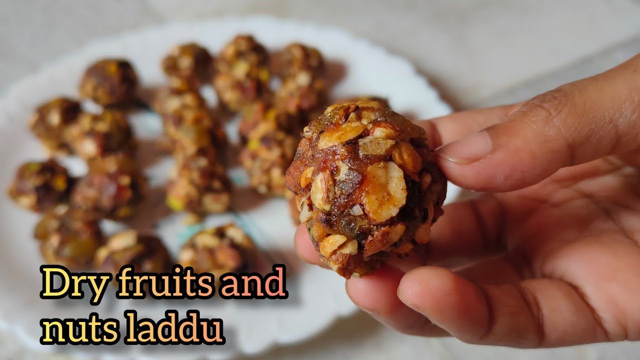Dry fruit and nut laddu / healthy laddu recipe /nuts laddu - YouTube